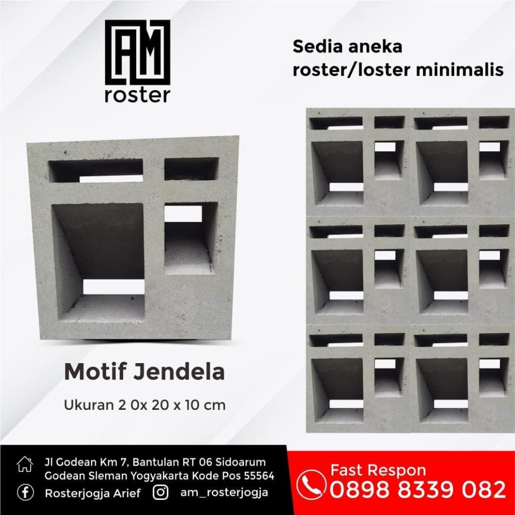 Roster Motif Jendela - Am Roster