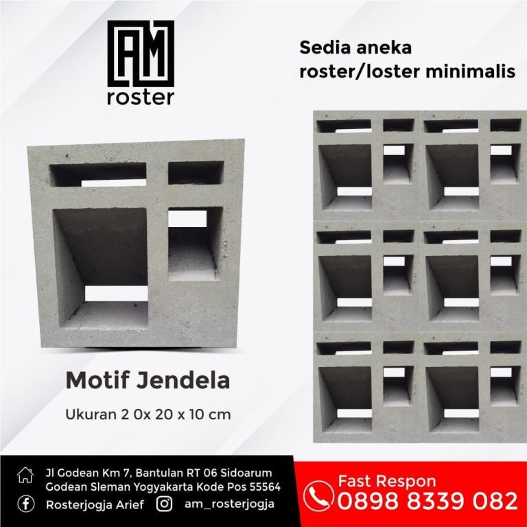 Roster Motif Jendela - Am Roster