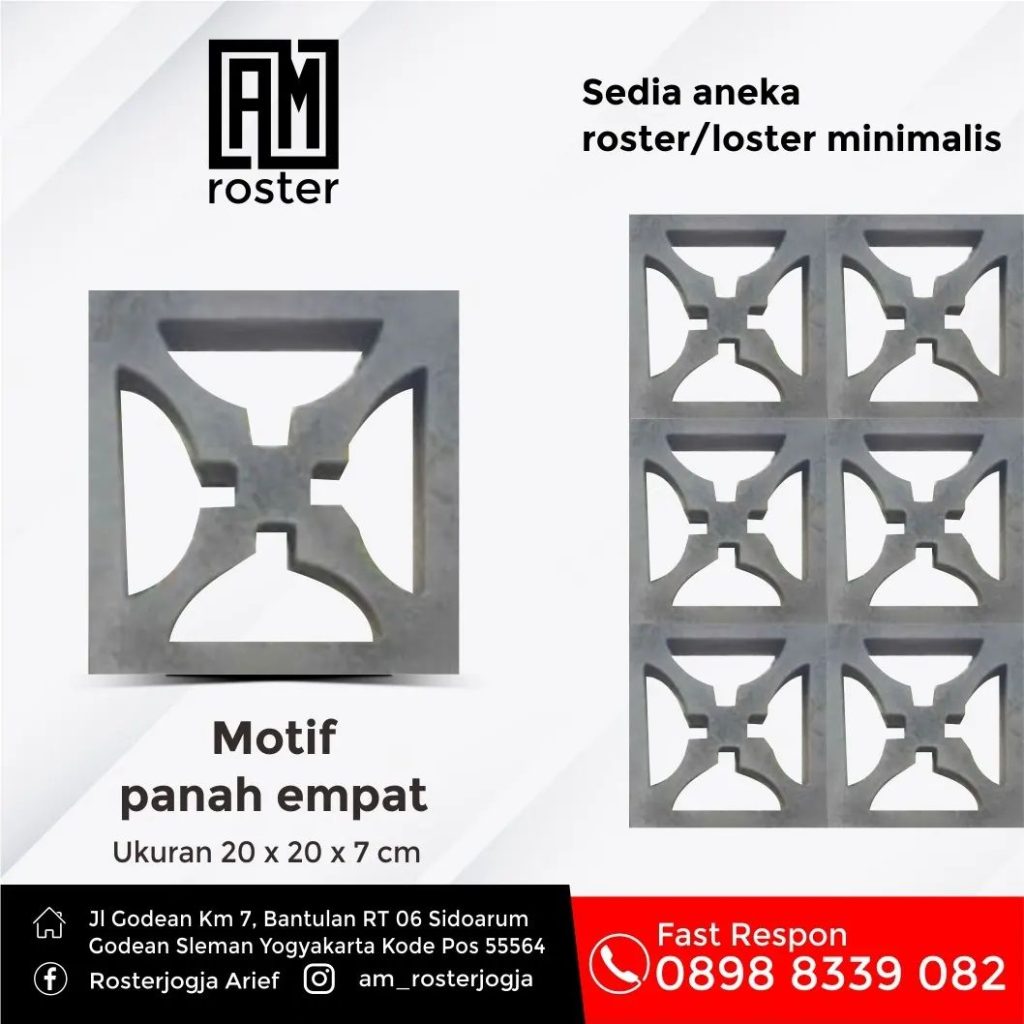 Roster Motif Dadu Lubang Sejajar - Am Roster